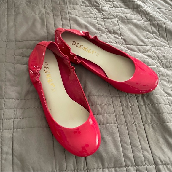 Delman | Shoes | Patent Leather Neon Pink Delman Ballet Flats | Poshmark